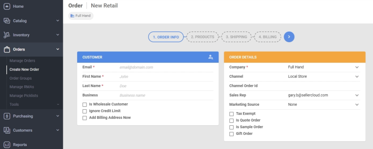 How to Create an Order in Sellercloud – Sellercloud LMS
