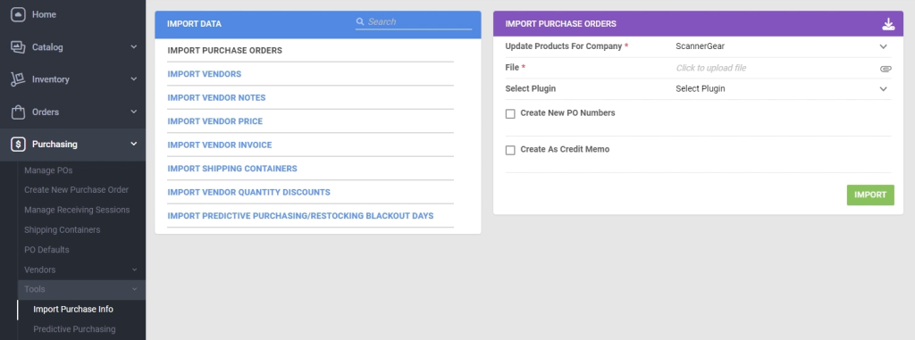 Importing Purchase Orders – Sellercloud LMS