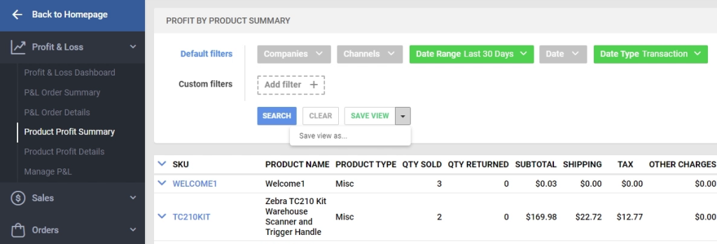 Save View and Scheduled Tasks – Sellercloud LMS