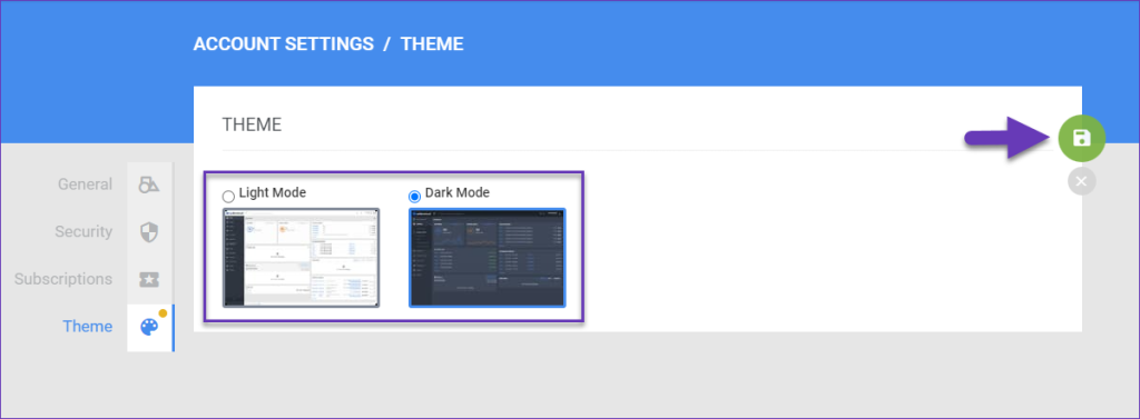 Theme: Dark and Light Modes – Sellercloud LMS
